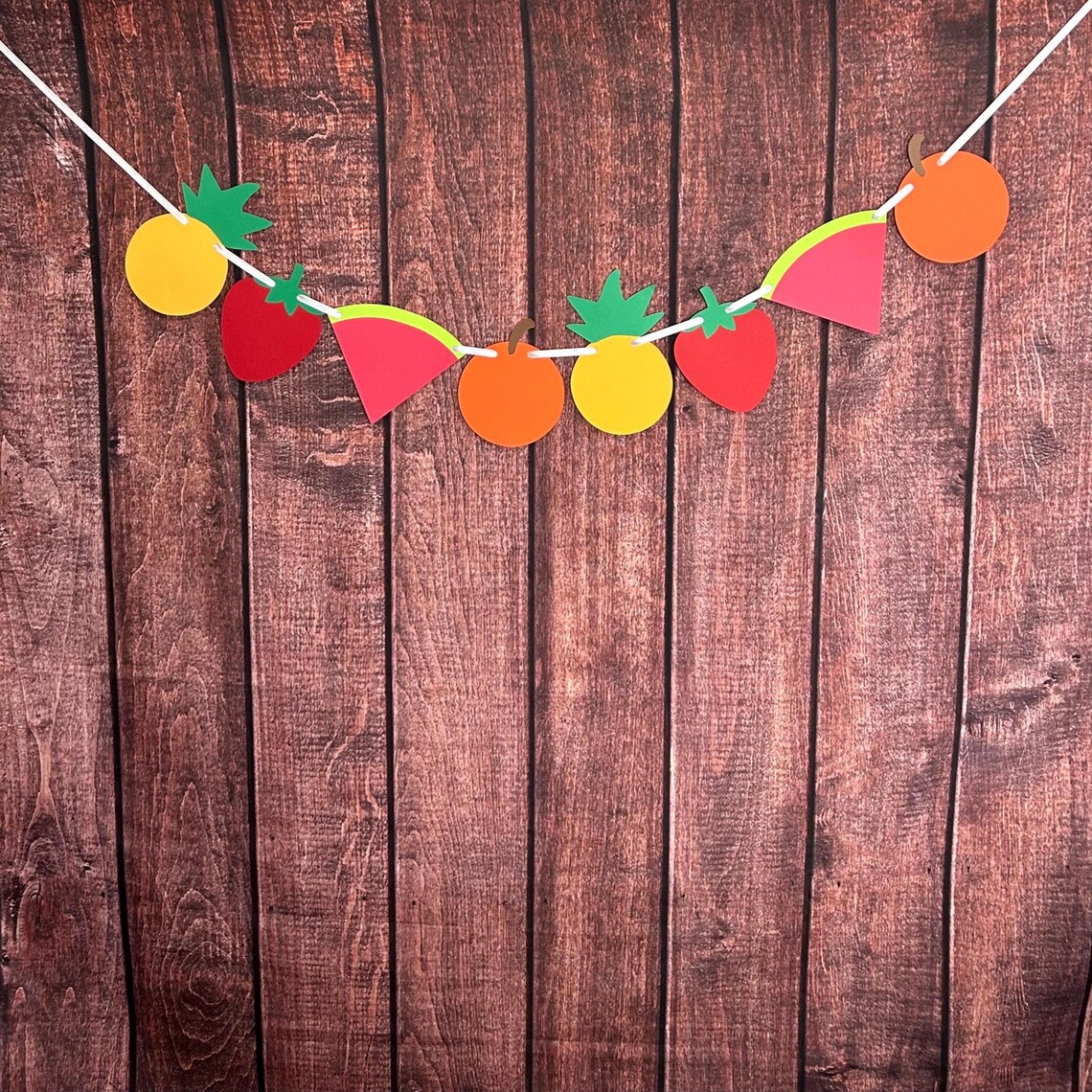 Fruit Birthday Decor, Fruit Birthday Banner, Two-tti Fruity Banner, Two ...