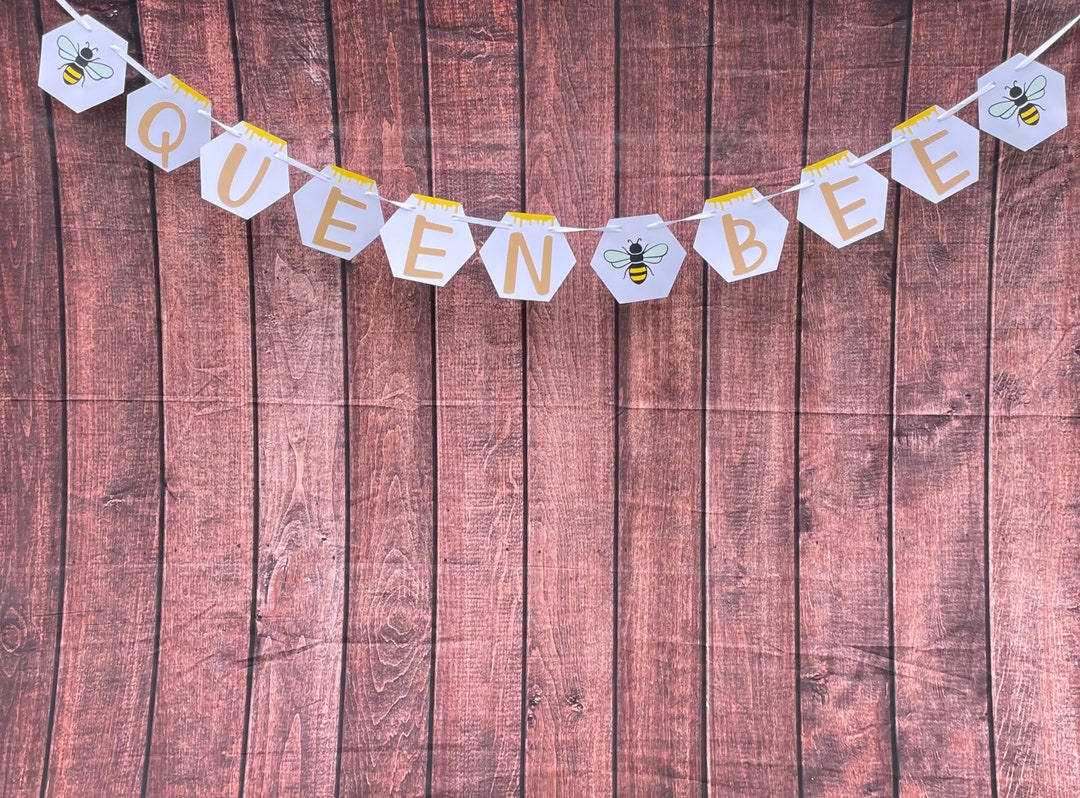 SHIPS FAST-- Queen Bee Banner-- Baby Shower--bee Theme-- Bee Theme ...