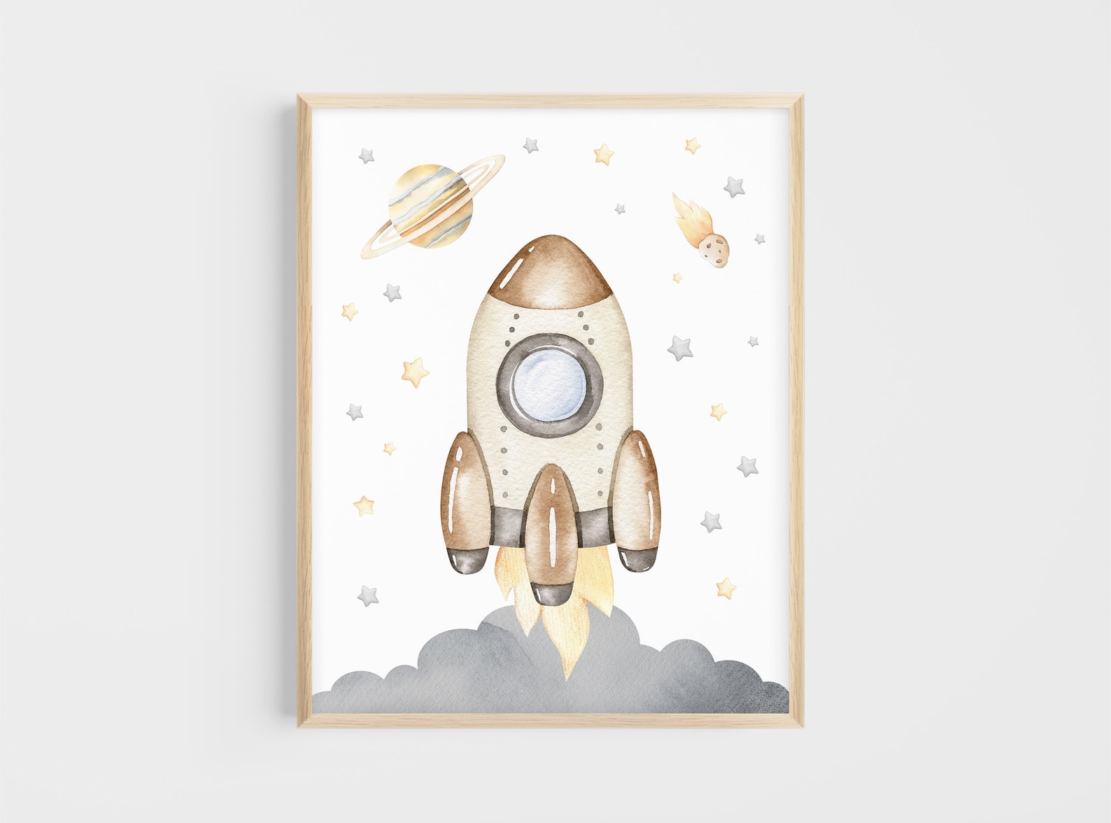 Outer Space Boy Room Decor, Rocket Planet, Neutral Nursery, Outer Space ...