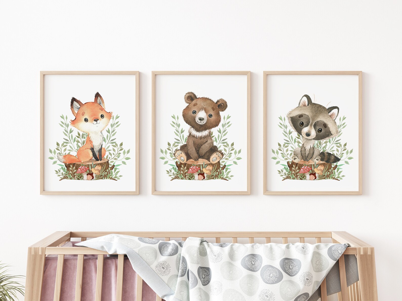 Woodland Animals Wall Decor Forest Animals Wall Decor Rustic | Etsy