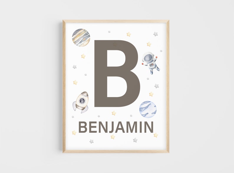 Outer Space Nursery Wall Decor Space Rockets Art Planets - Etsy