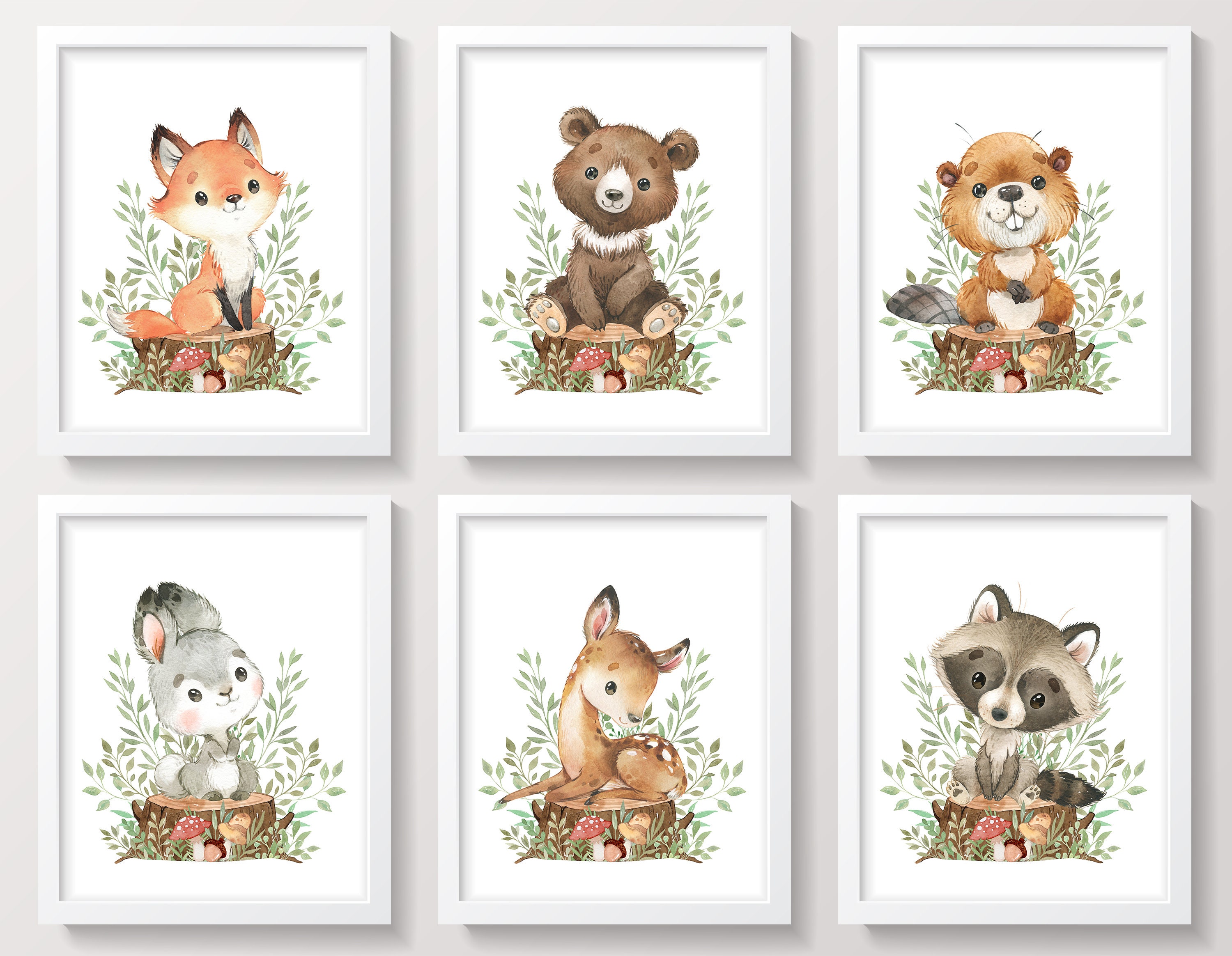 Woodland Animals Wall Decor, Forest Animals Wall Decor, Rustic Nursery ...