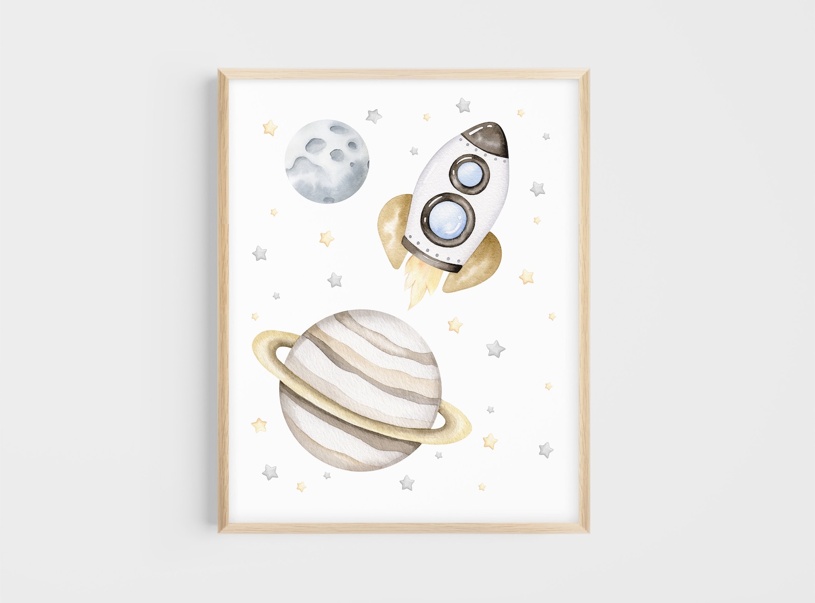 Outer Space Boy Room Decor, Rocket Planet, Neutral Nursery, Outer Space ...