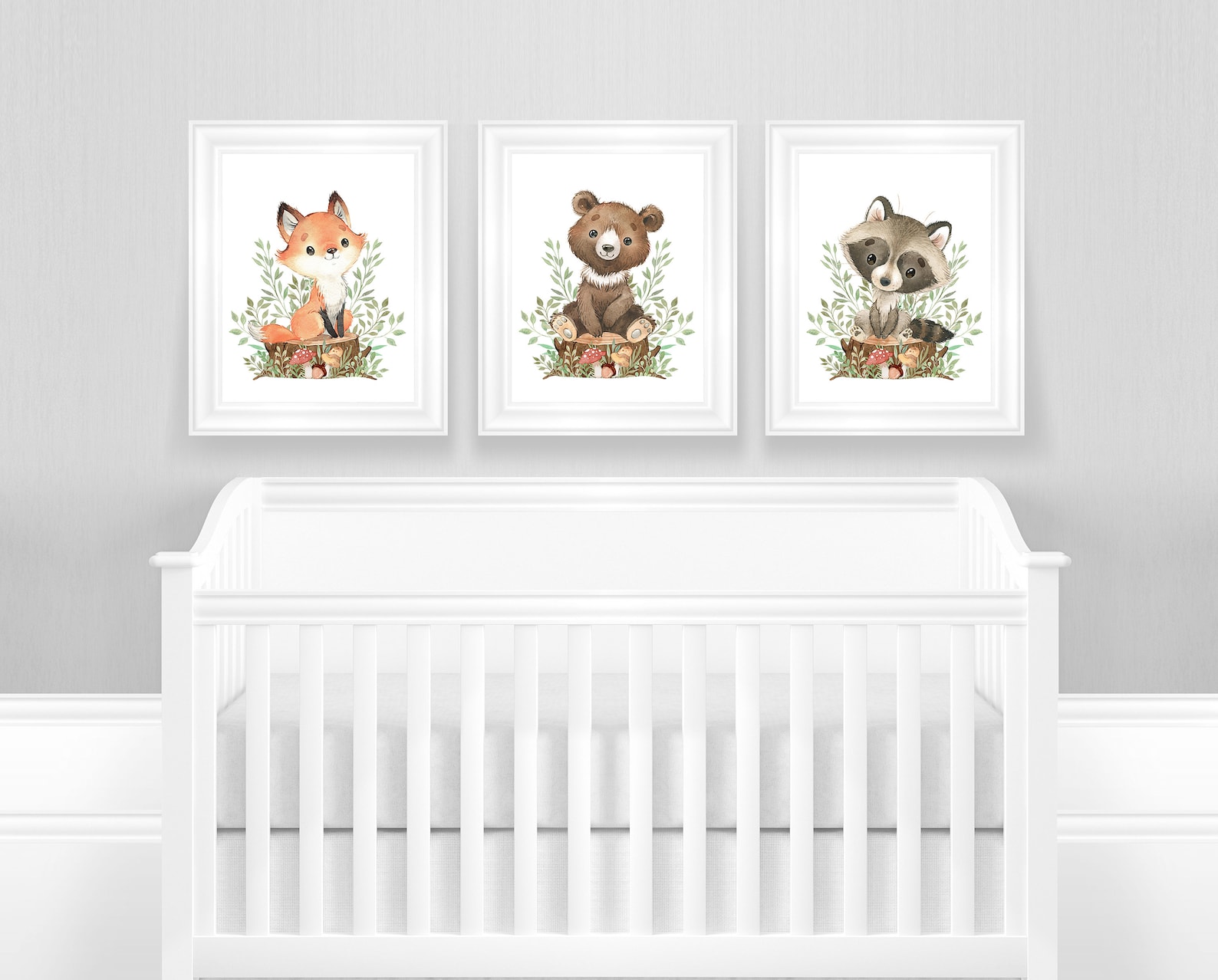 Woodland Animals Wall Decor Forest Animals Wall Decor Rustic | Etsy