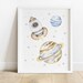 Outer Space Nursery Wall Decor, Space Rockets Art, Planets Astronauts ...