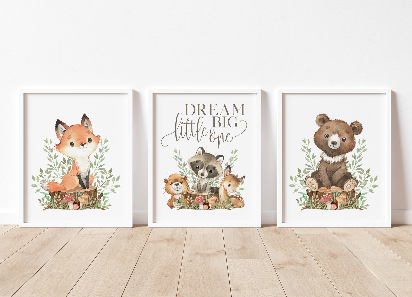 Woodland Animals Wall Decor Forest Animals Nursery Art - Etsy