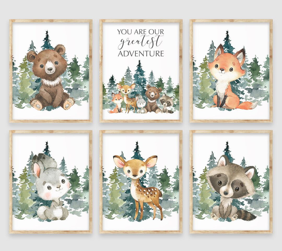 Woodland Animals Wall Decor, Woodland Nursery Wall Decor, Baby Boy ...