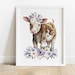 Cow Nursery Art, Cow Nursery Wall Decor, Baby Girl Nursery Decor ...