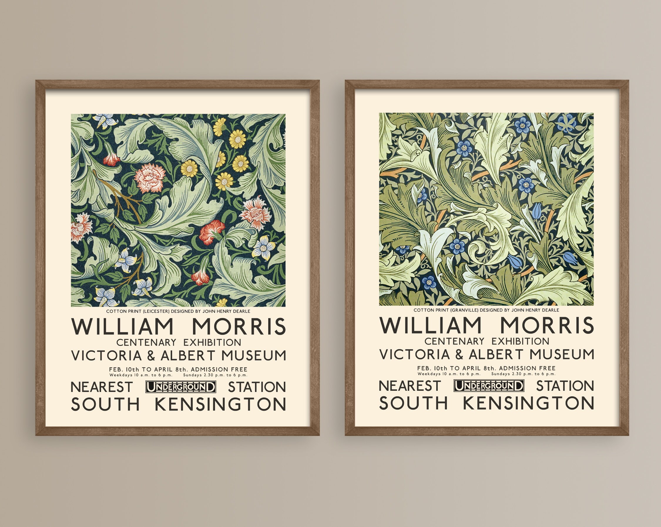 WILLIAM MORRIS Printables Set of 2 Posters Illustrations Instant ...