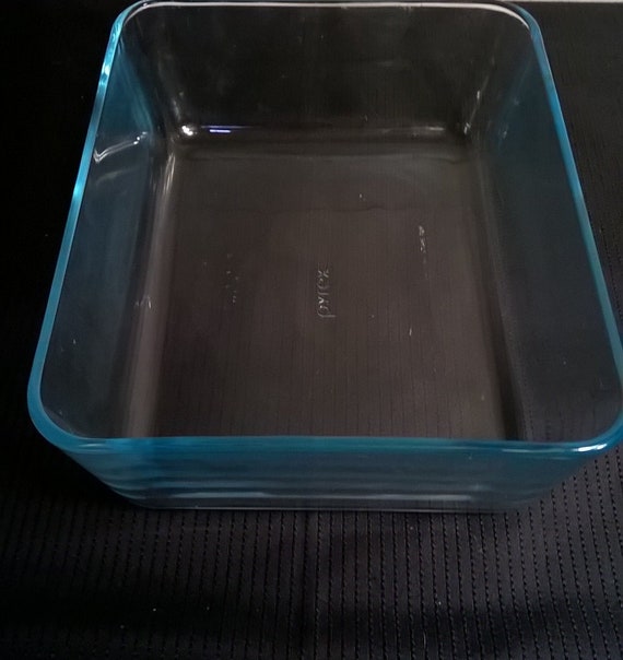 Vintage PYREX 7212 Clear Blue Glass Casserole Dish | Etsy