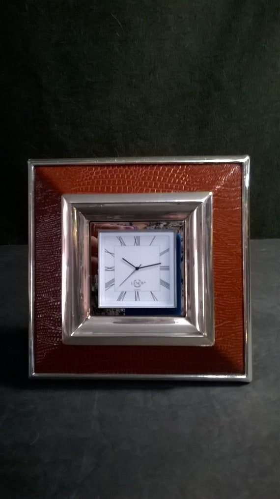 Lenox Corinthian Collection Monroe Quartz Clock Brown Faux | Etsy