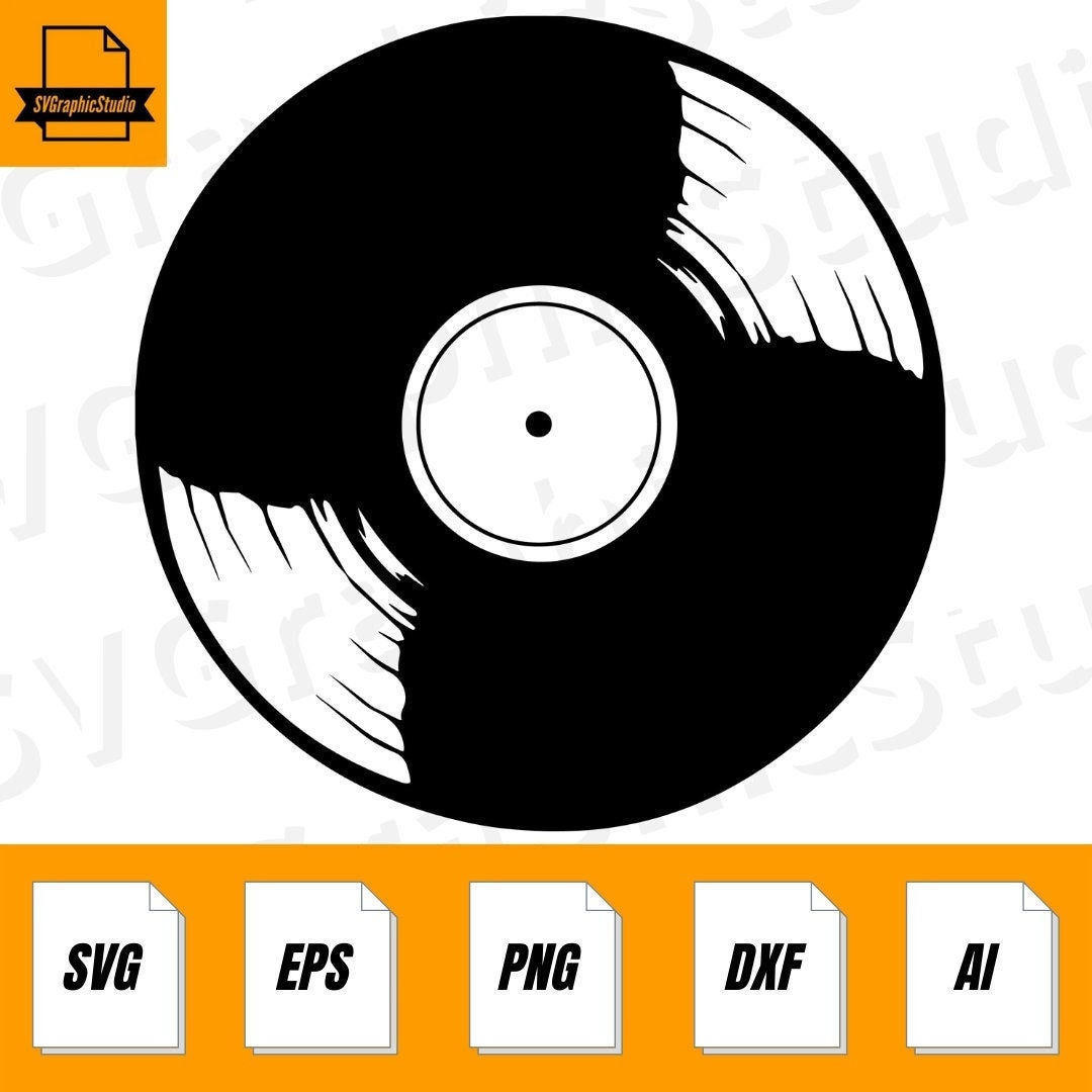 Vinyl Record SVG File, Vinyl Record Clipart, SVG File, Cricut Cut Files ...