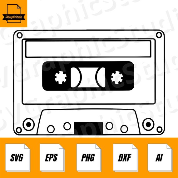 Cassette SVG File Cassette Clipart SVG File Cricut Cut | Etsy