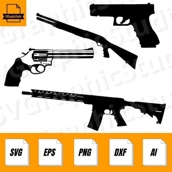 Gun Bundle SVG File Gun Clipart Revolver SVG SVG File | Etsy