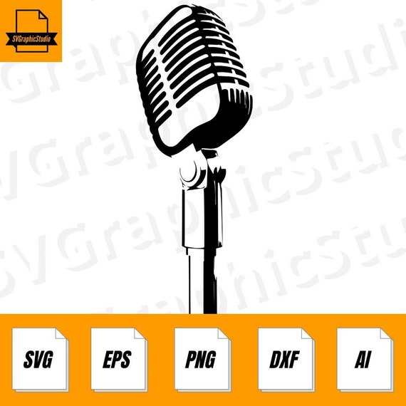 Microphone SVG File Microphone Clipart SVG File Cricut Cut | Etsy
