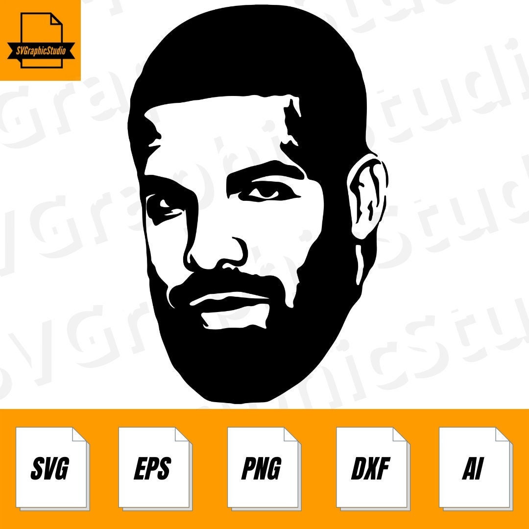 Drake SVG file, Drake clipart, SVG file, Cricut cut files, Rapper clip ...