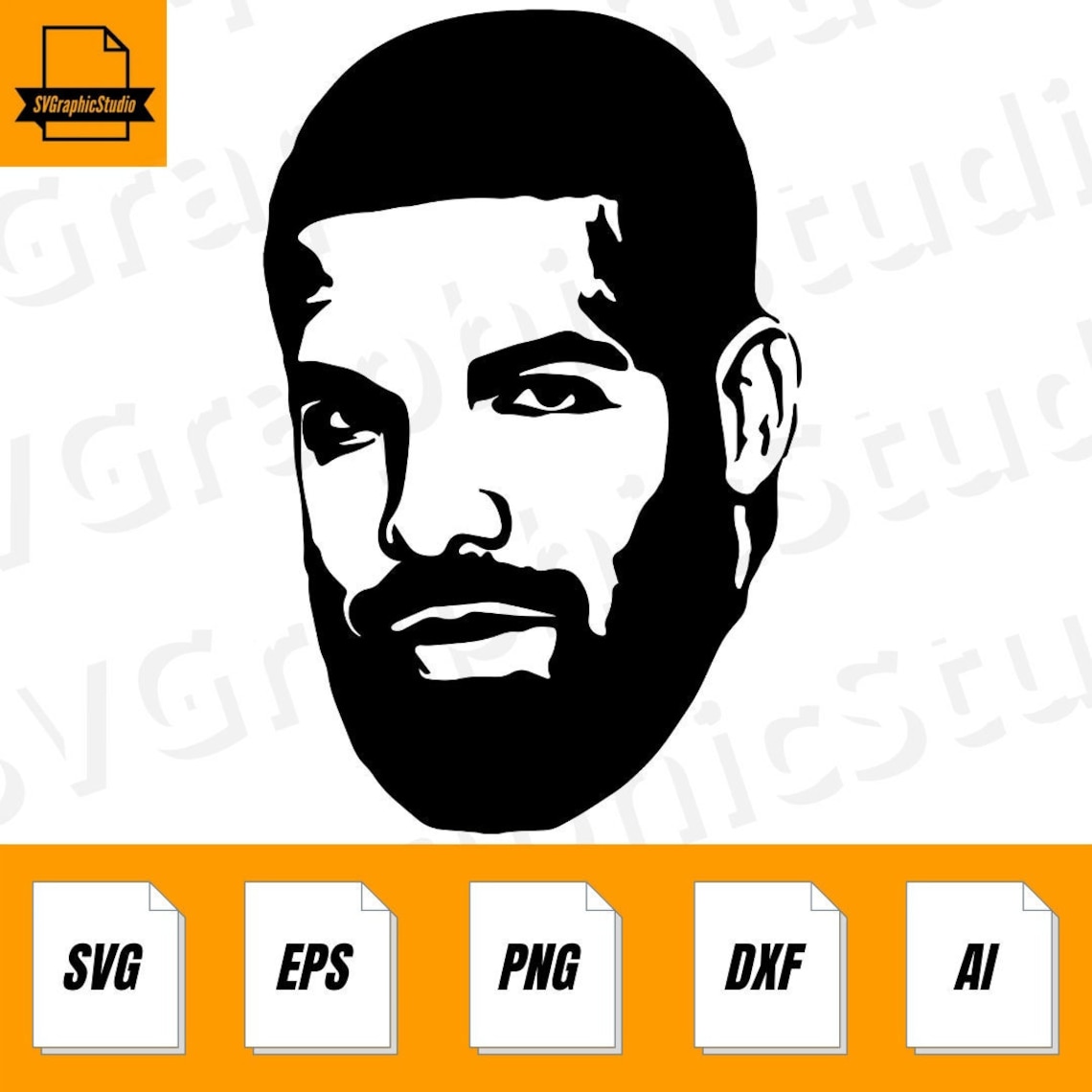 Drake SVG File, Drake Clipart, SVG File, Cricut Cut Files, Rapper Clip ...