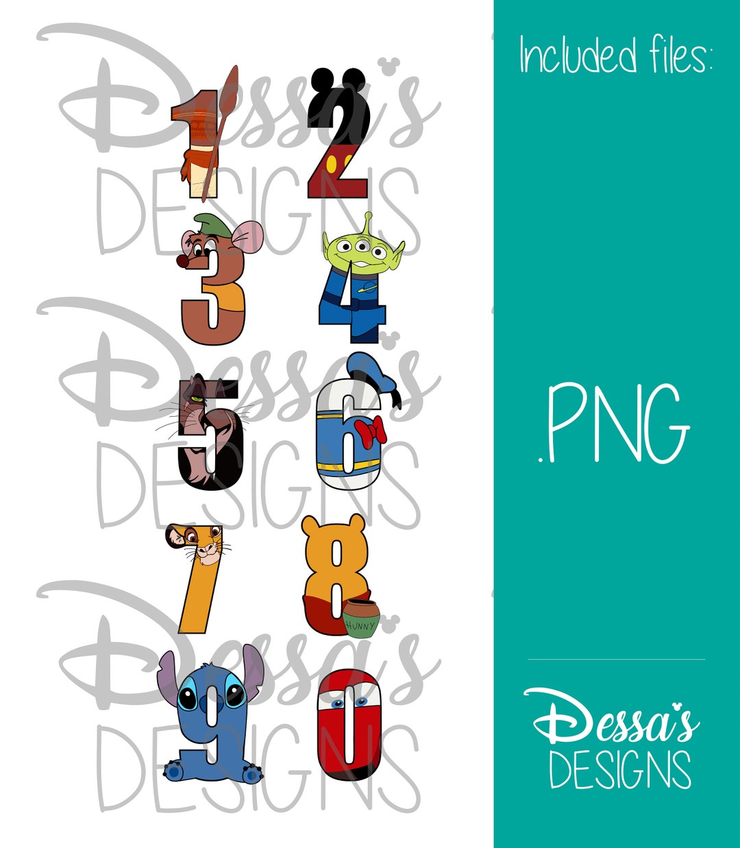 Custom Character Numbers - Etsy