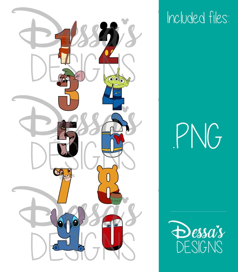 Custom Character Numbers - Etsy