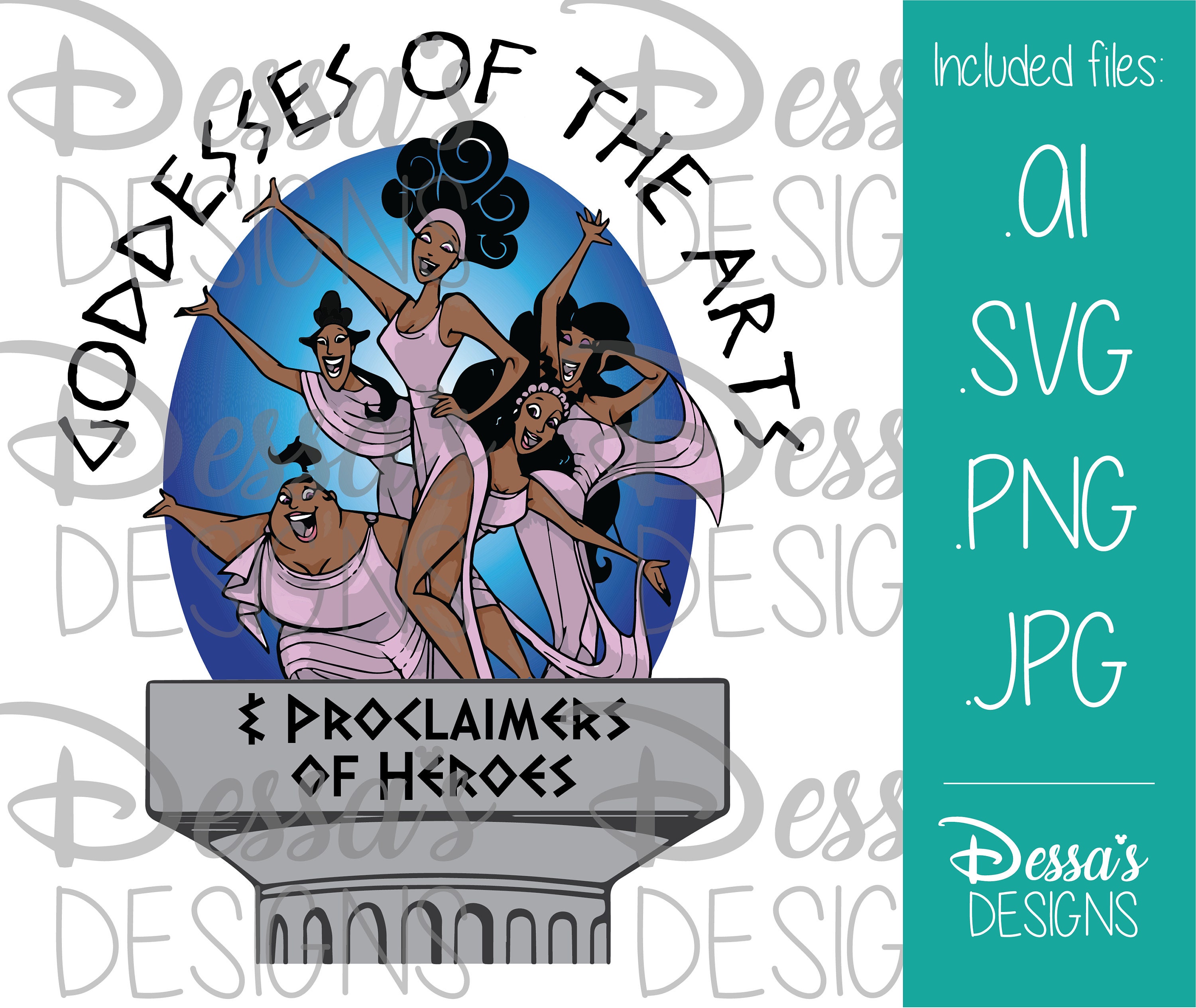 The Muses Vector and Sublimation Design - Etsy