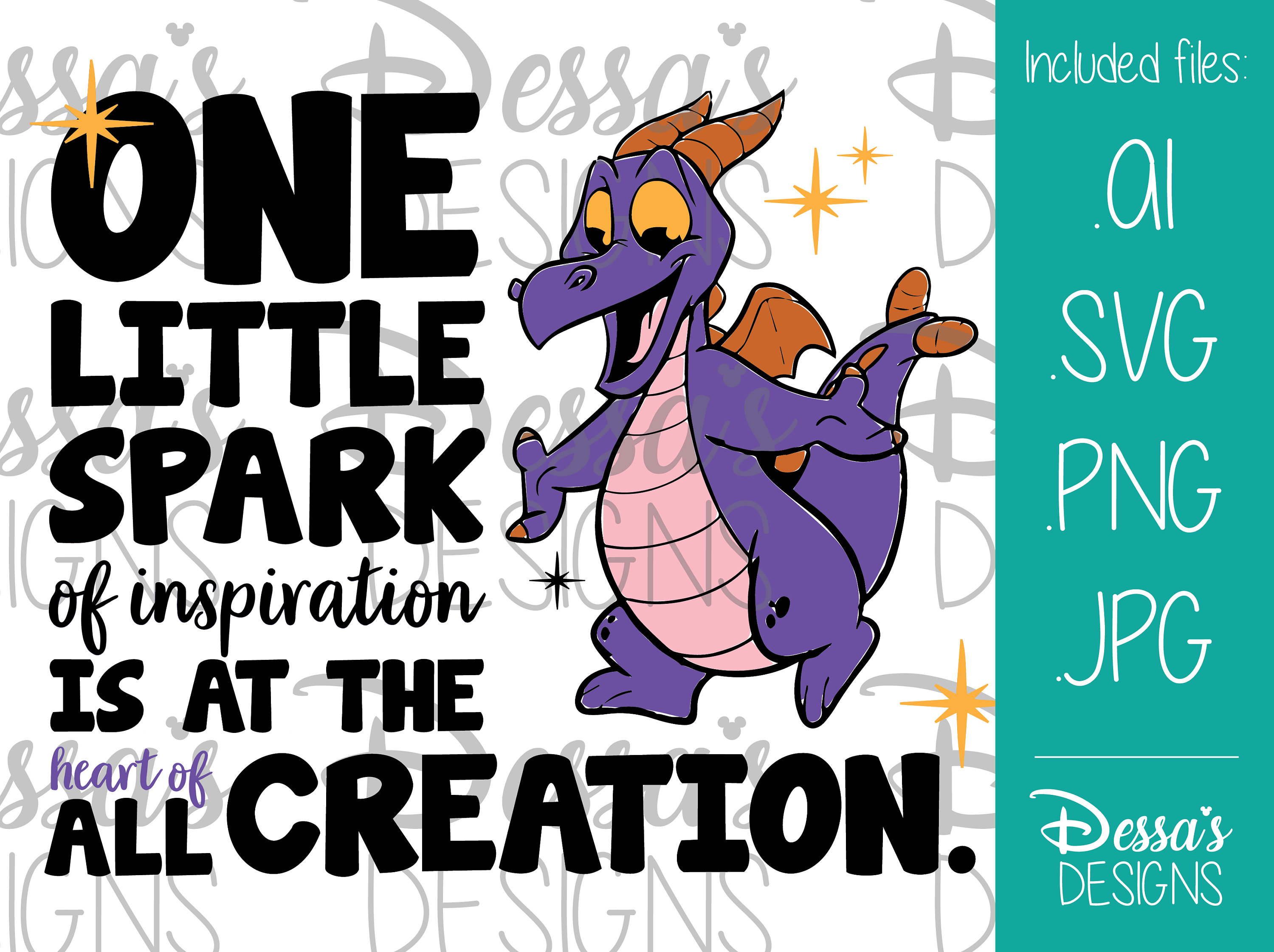 Figment - "one Little Spark" Theme - Vector and Sublimation Design - Etsy