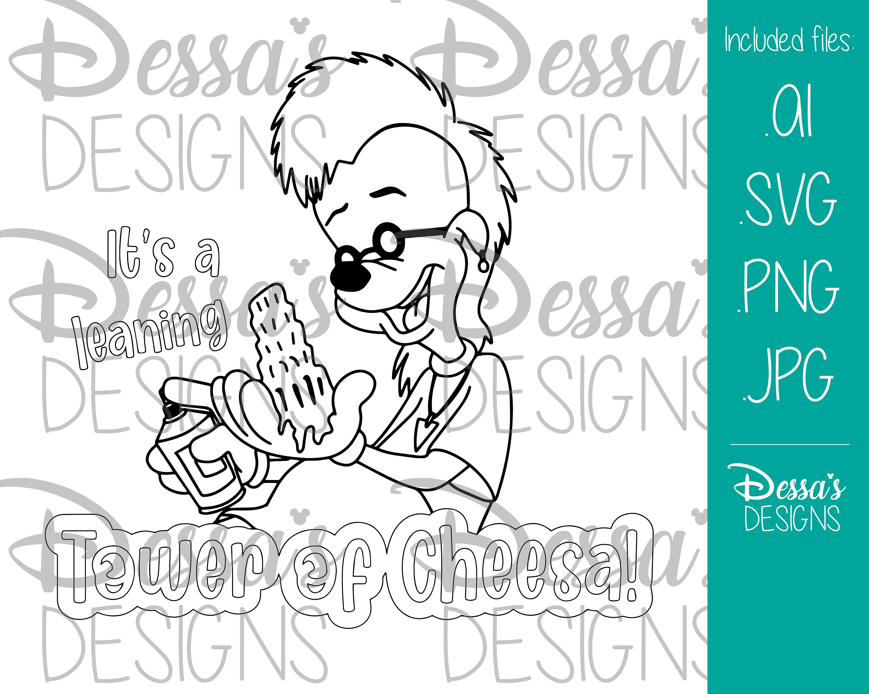 Tower of Cheese Vector and Sublimation Design - Etsy