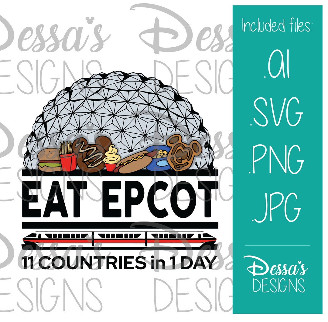 Eat Epcot Vector and Sublimation Design - Etsy
