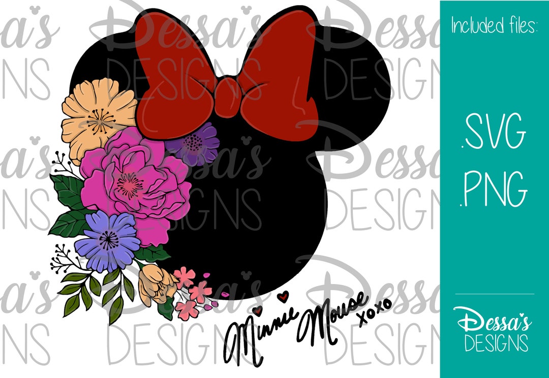 Xoxo Minnie Flowers - Vector & Sublimation Design - Etsy