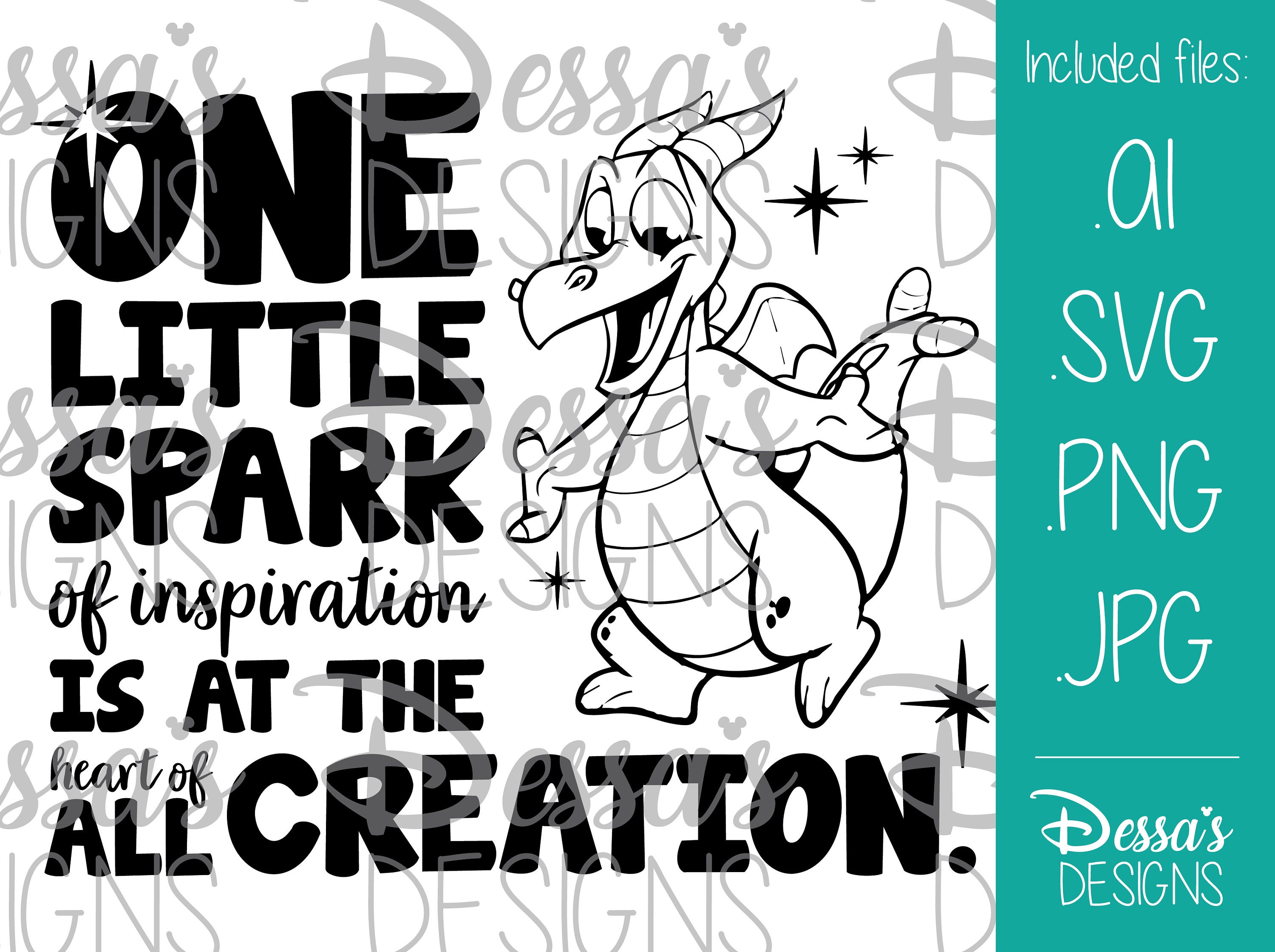 Figment - "one Little Spark" Theme - Vector and Sublimation Design - Etsy