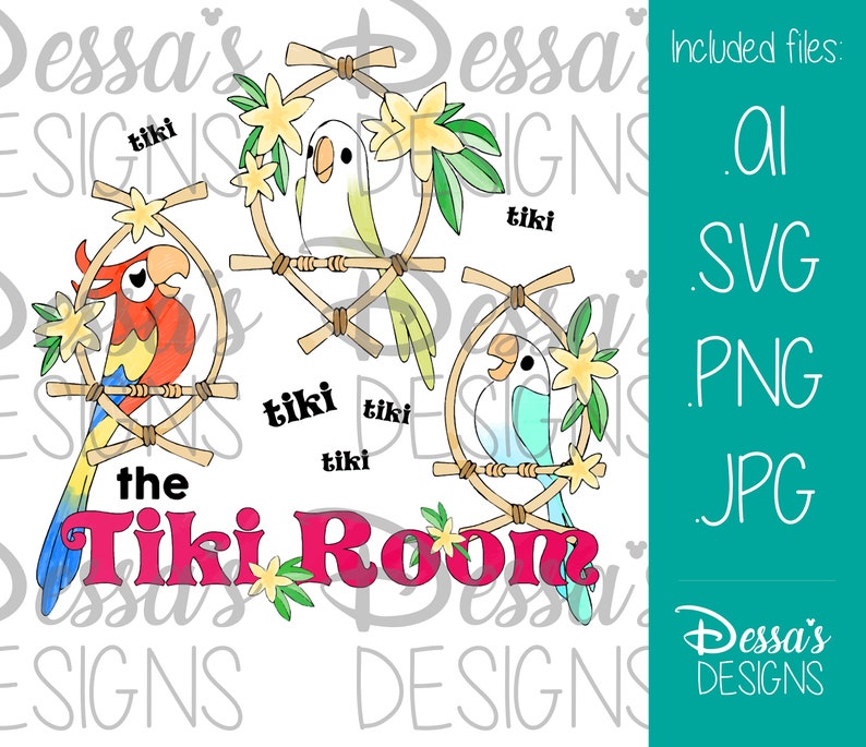 Tiki Room - Vector and Sublimation Design - Etsy