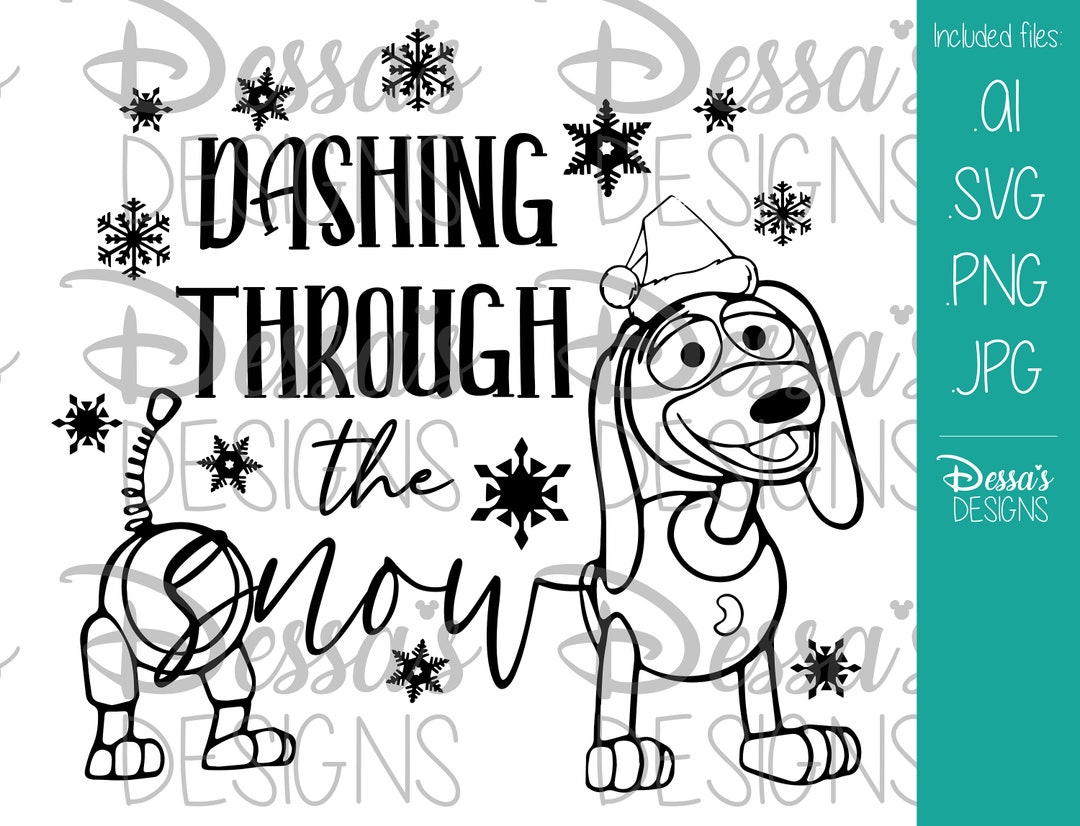 Dashing Through the Snow - Vector Design - Etsy