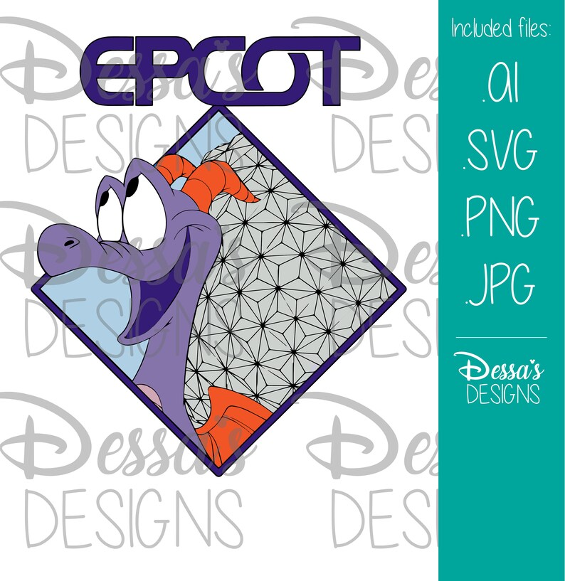 Figment Epcot Design - Vector and Sublimation Design - Etsy