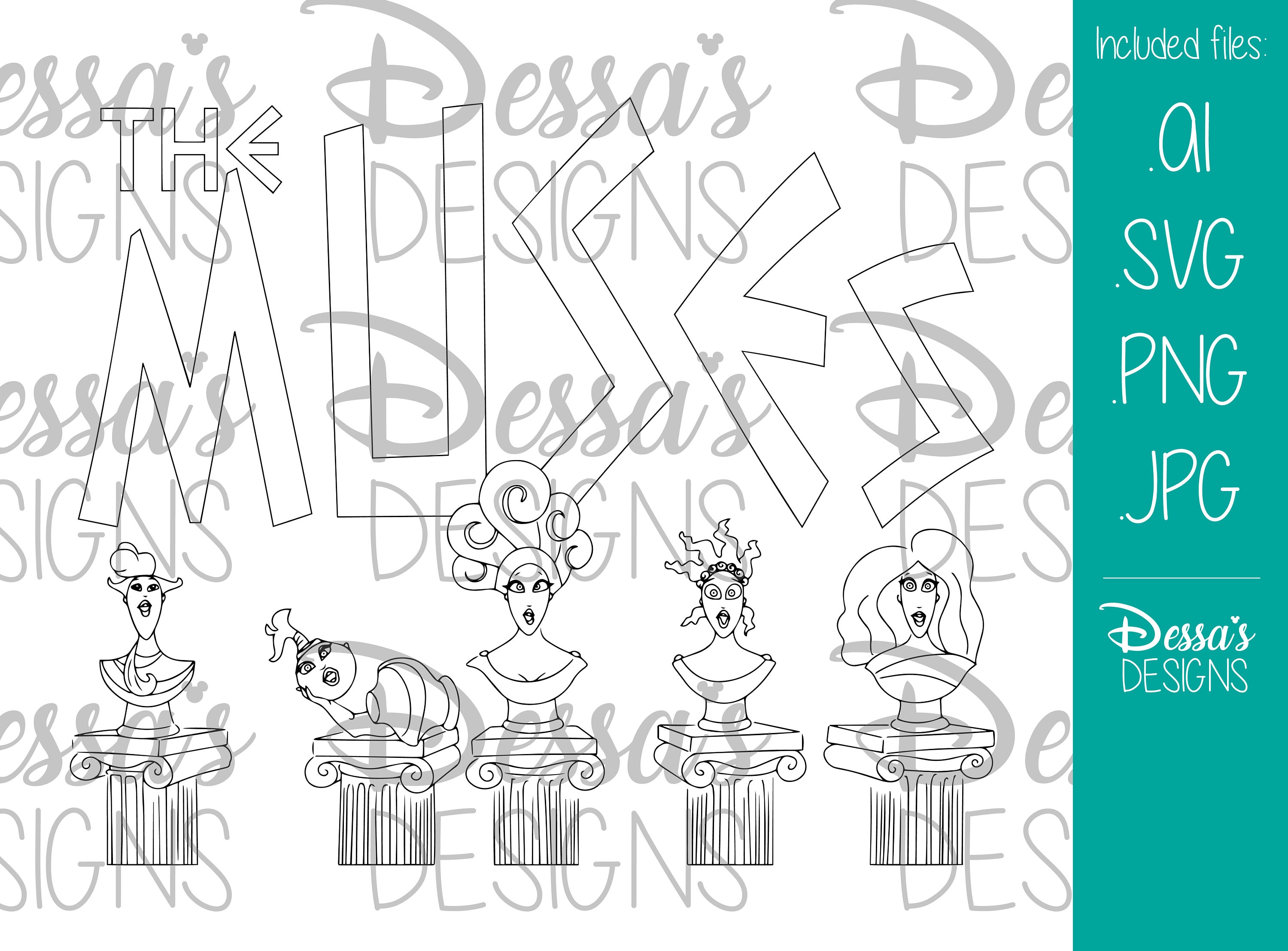 The Muses - Vector and Sublimation Design - Etsy