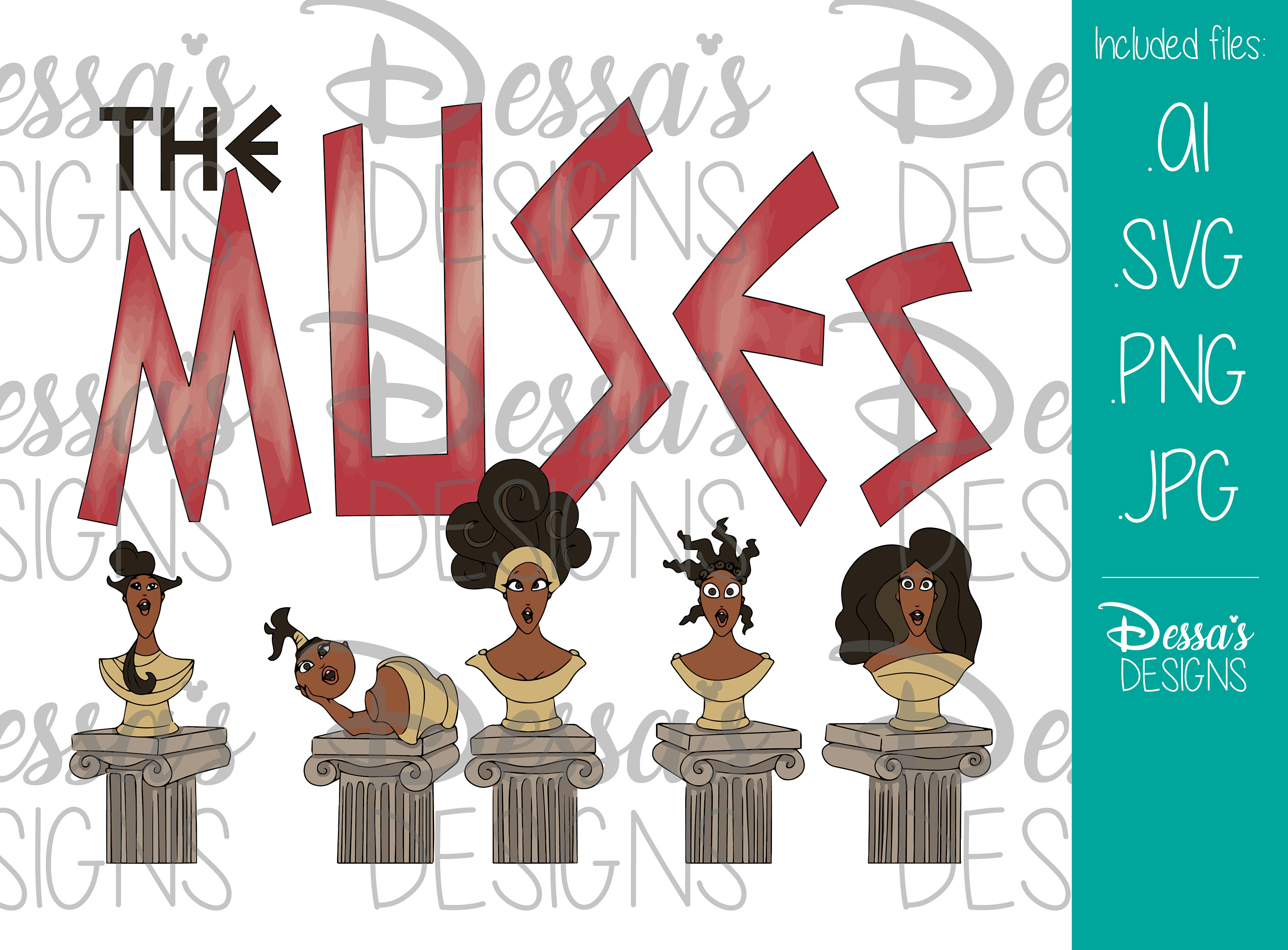 The Muses Vector and Sublimation Design - Etsy