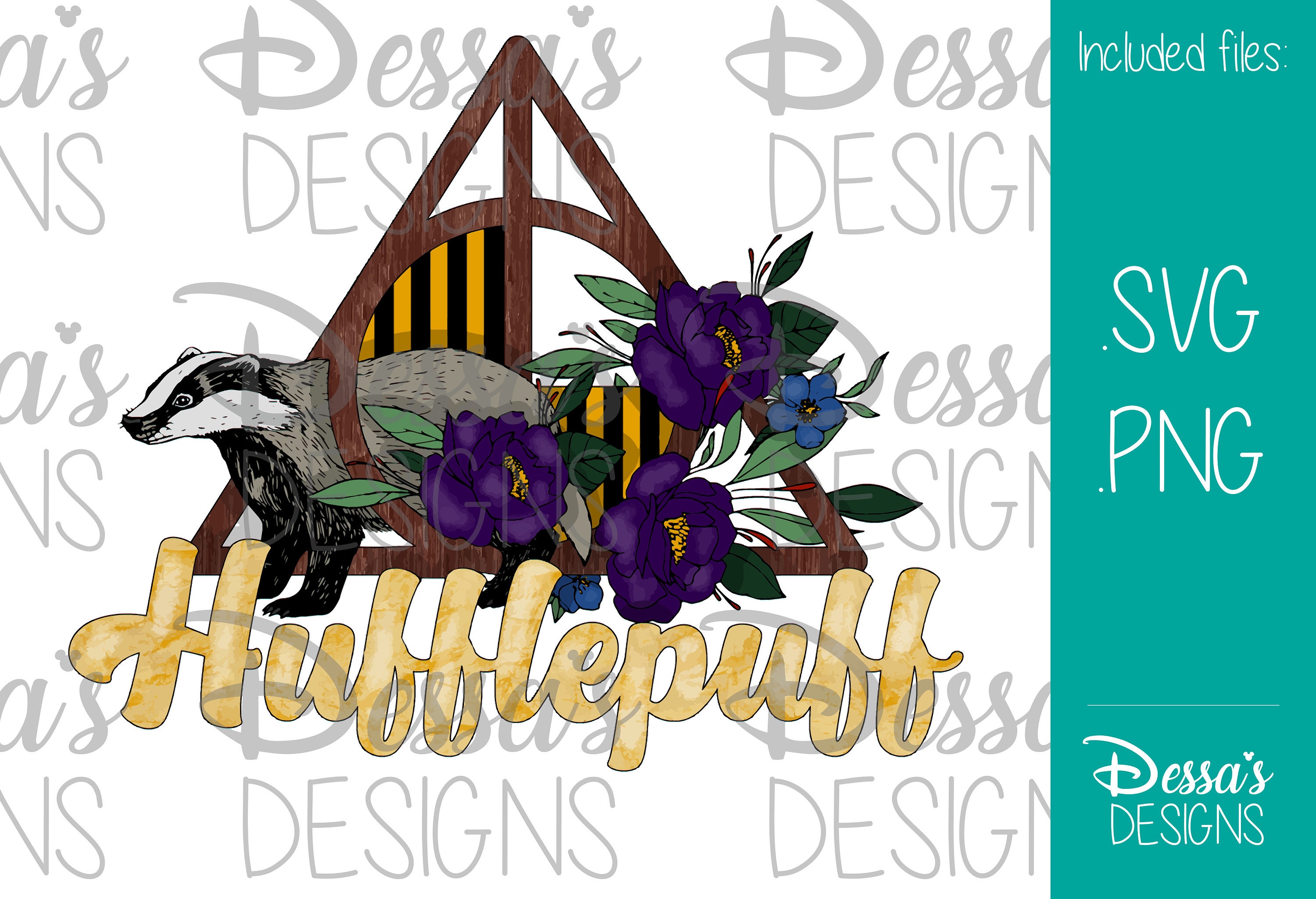 Hufflepuff Hallows Sublimation Design - Etsy
