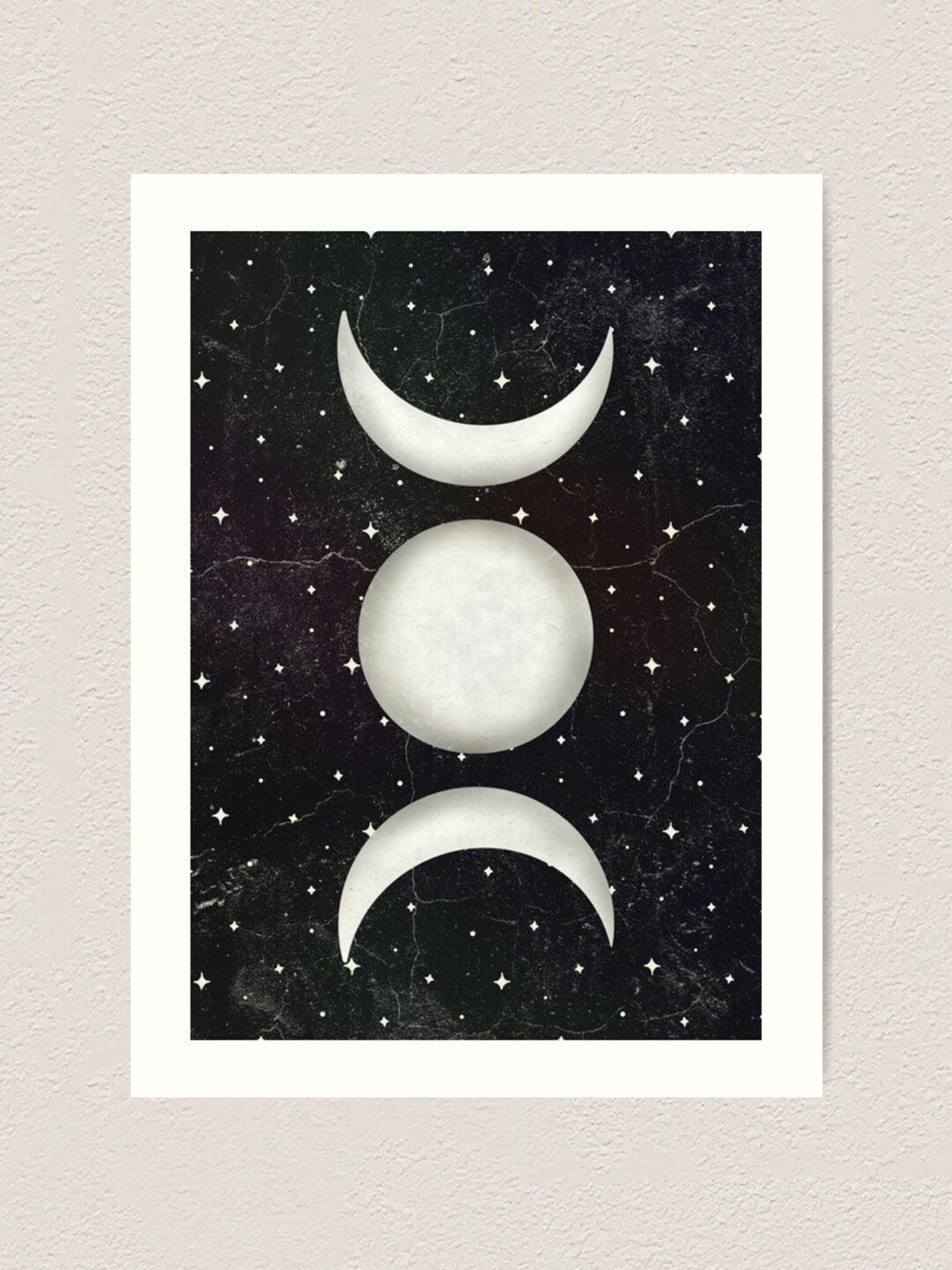 Triple Goddess Moon Phase A4 Print - Celestial Print, Pagan Art Print ...