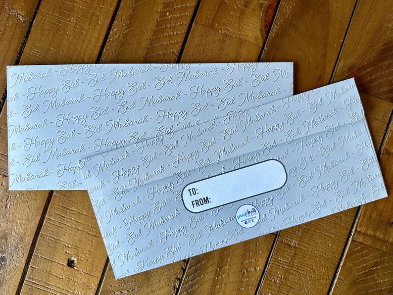 Eid Mubarak/happy Eid Money Envelopes (eidee, Muslim Gifts, Ramadan ...