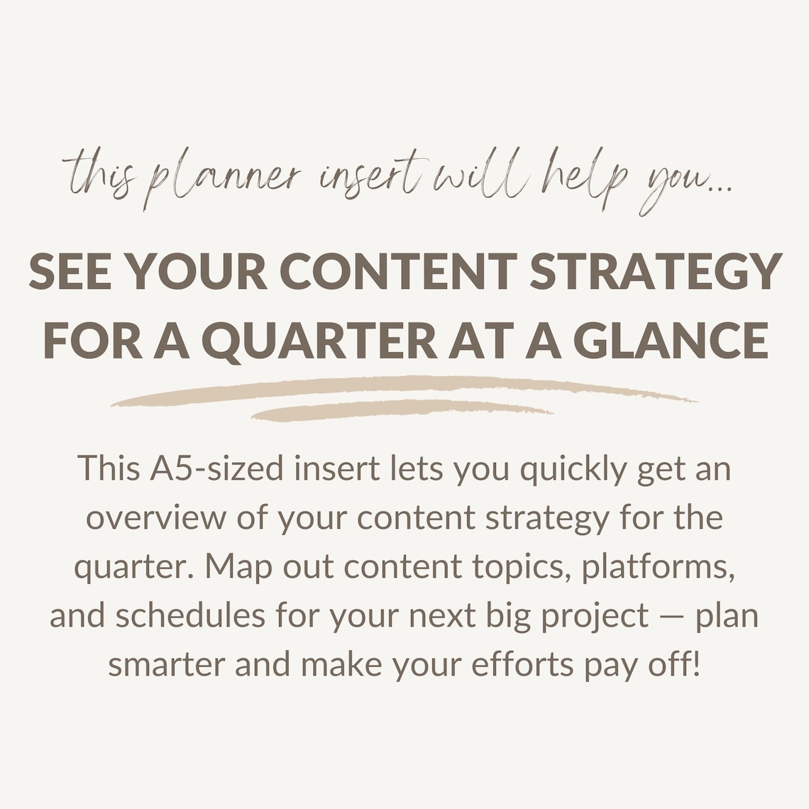 The Dated 2024 Content Plan, A5 Printable Planner Insert, Content ...