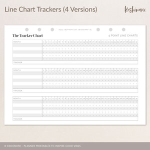 A5 Line Chart Tracker, Planner Printable Insert for Habit Tracking ...