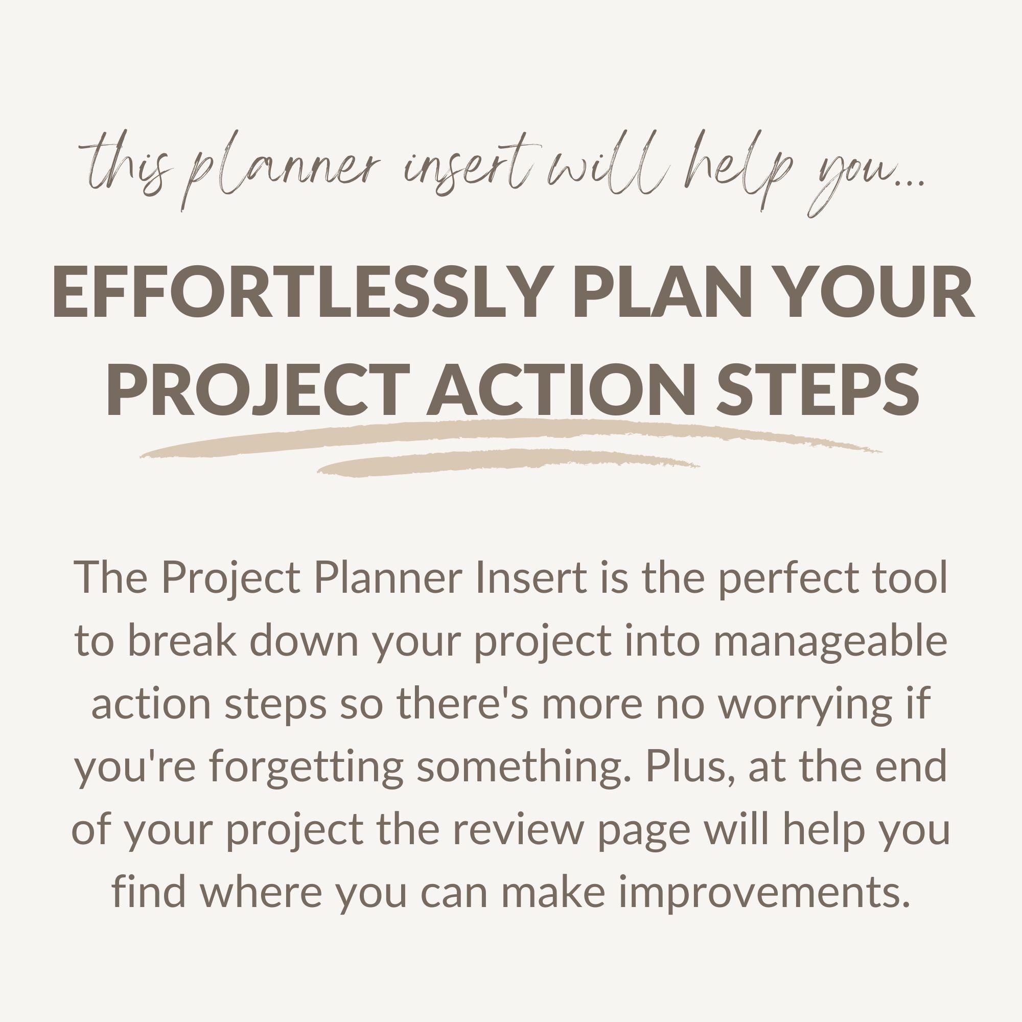 Elegant Project Planning A5 Printable Planner Insert Goal - Etsy