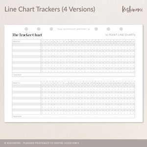 A5 Line Chart Tracker, Planner Printable Insert for Habit Tracking ...
