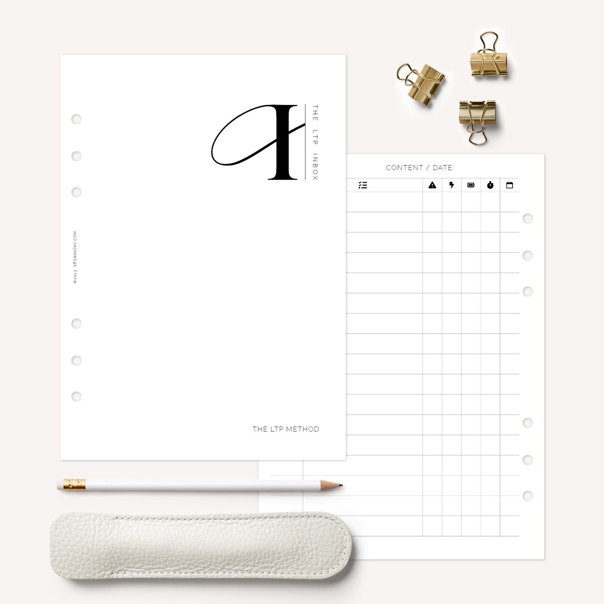 The LTP Method A5 Printable Planner Insert Time and Task - Etsy