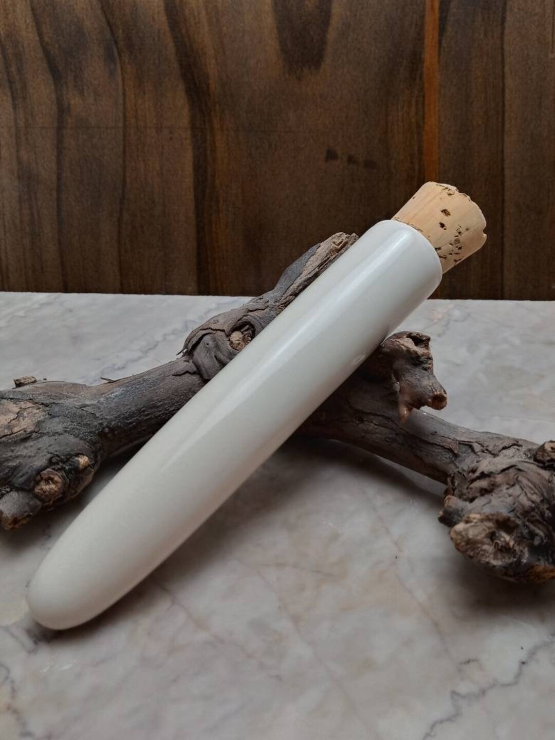 Porcelain Dube Tube With Cork Stopper. - Etsy