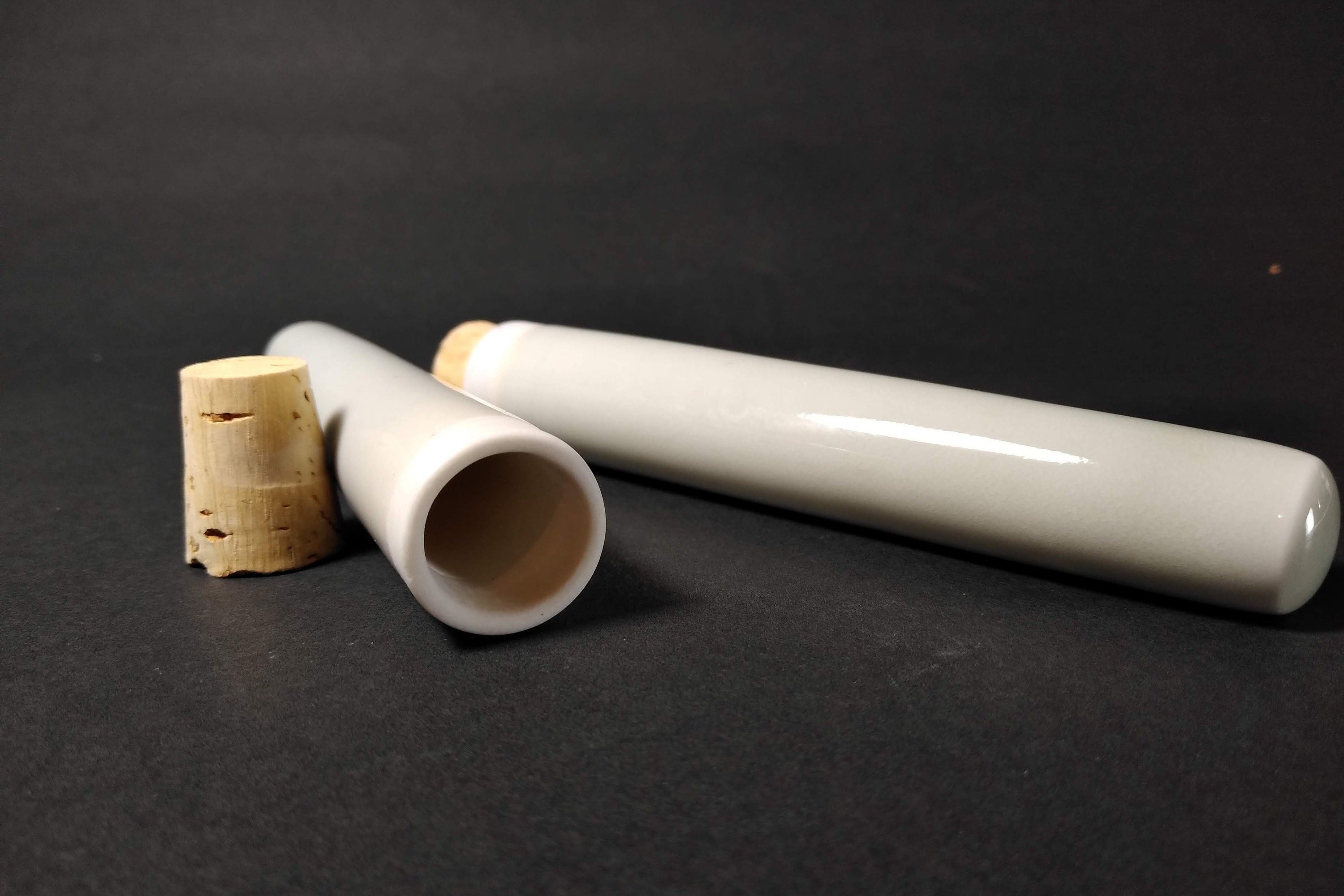 Porcelain Dube Tube With Cork Stopper. | Etsy