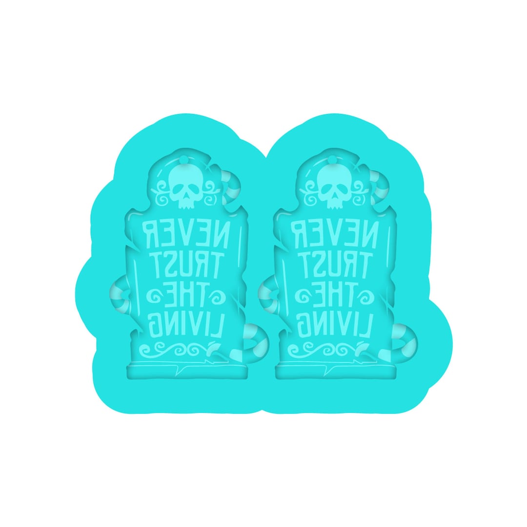 Tombstone Dangle Earring Mold, Halloween Jewelry Molds, Clear Silicone ...