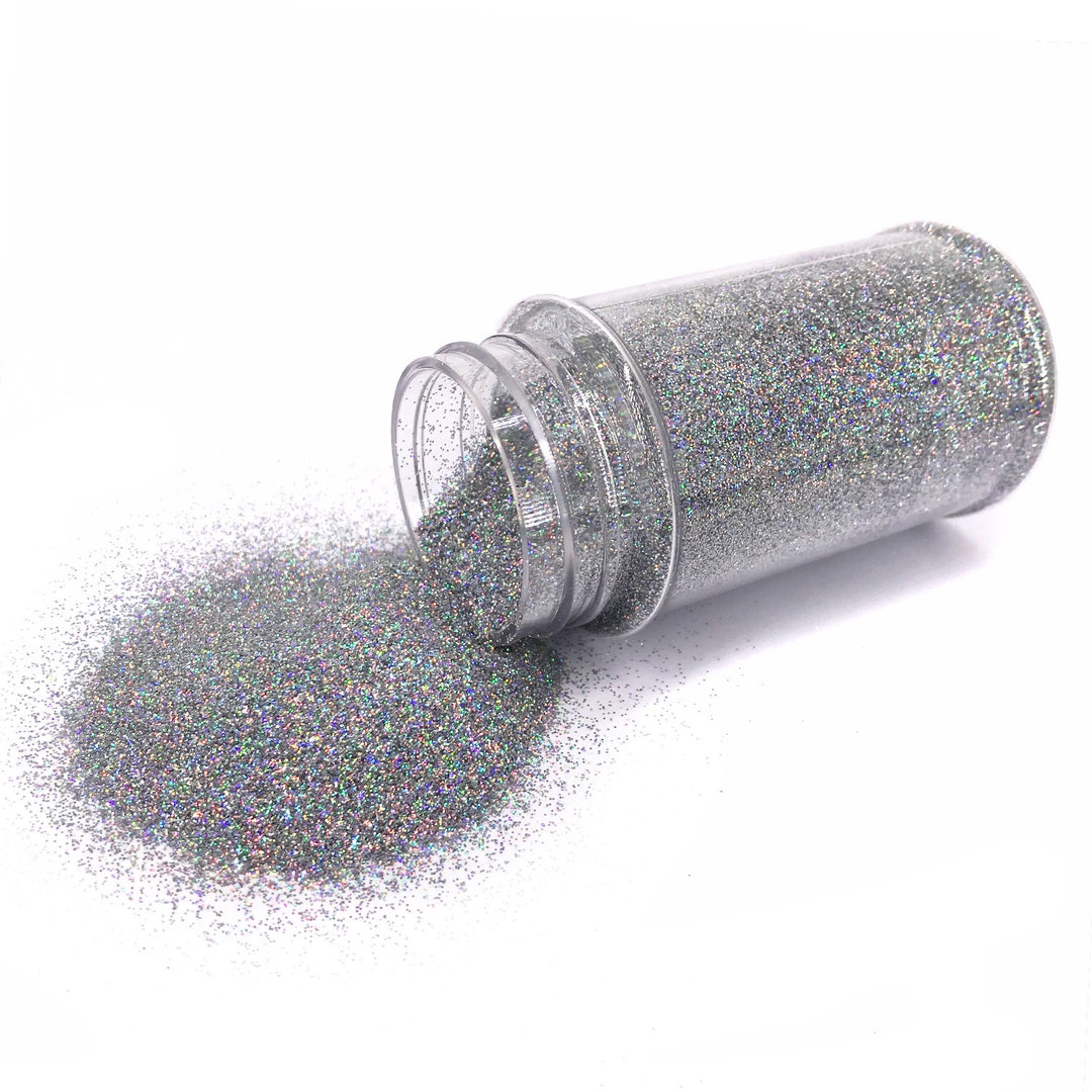 Ultra Fine Silver Holographic Glitter, Polyester Glitter, Iridescent ...