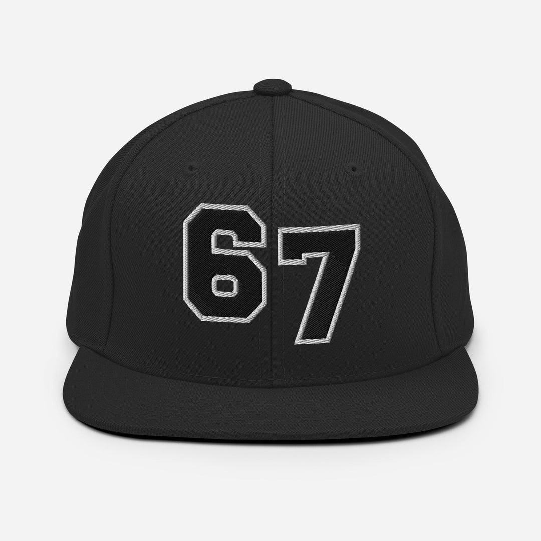 67, Six Seven Humor Funny Meme Viral Embroidered Snapback Hat - Etsy