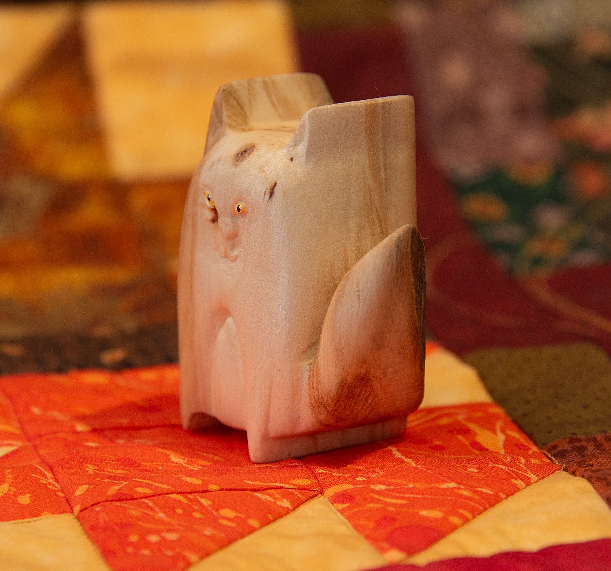 Cat Sculpture Carved of Found Aspen Wood, Measures About 2.75 Inches ...