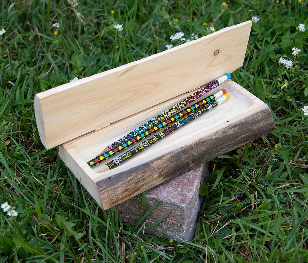 Box, Pencil Box, Wood Box, Made of Pine and Aspen, Measures About 10 ...
