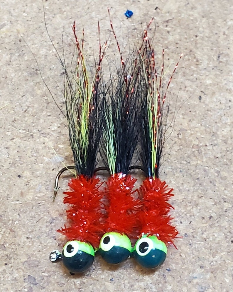 Special Scented Hand Tied Crappie, Walleye, or Pan Fish Jigs No Nibbles ...